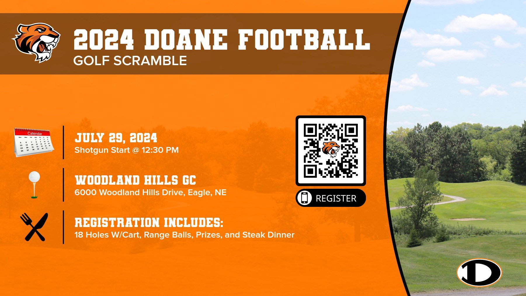 Doane football to host Golf Scramble, late July in Eagle, Nebraska ...