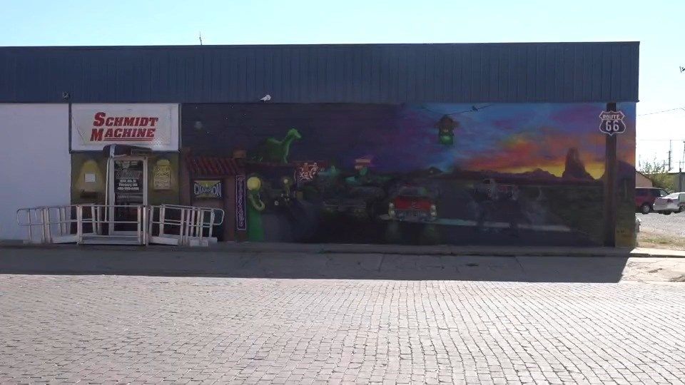 Once's Newest Work: An Americana-fueled mural on the wall of Schmidt ...