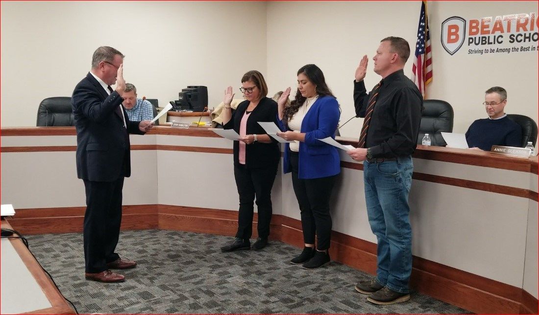 Beatrice School Board swears in members, sets new meeting times, dates ...