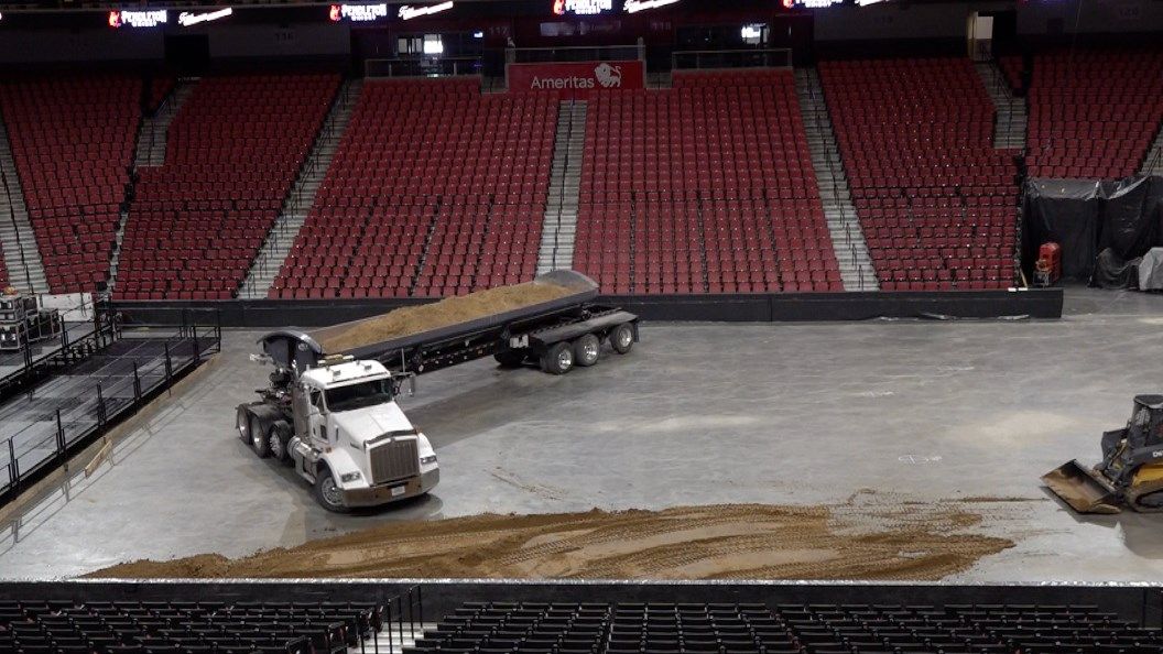 PBA converted into rodeo arena, ahead of PBR event - SOUTHEAST - NEWS ...